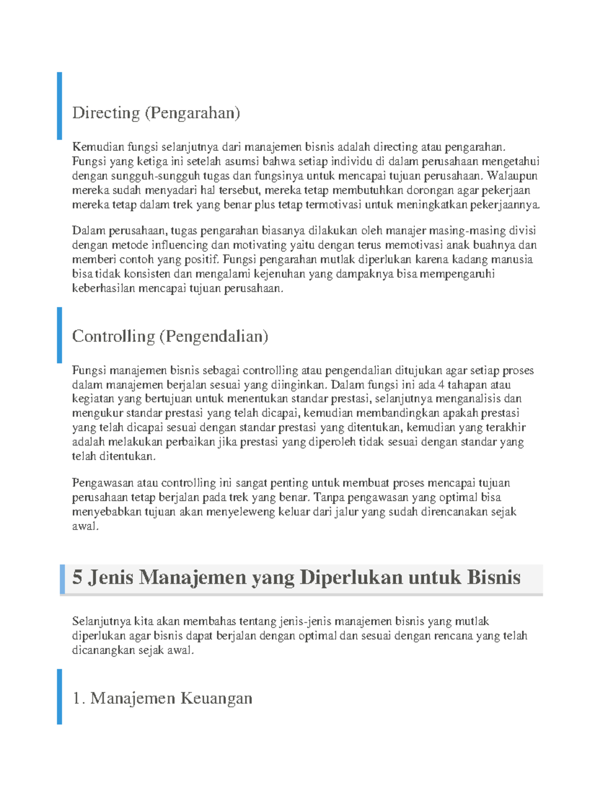 Directing - bisnis management - Directing (Pengarahan) Kemudian fungsi ...