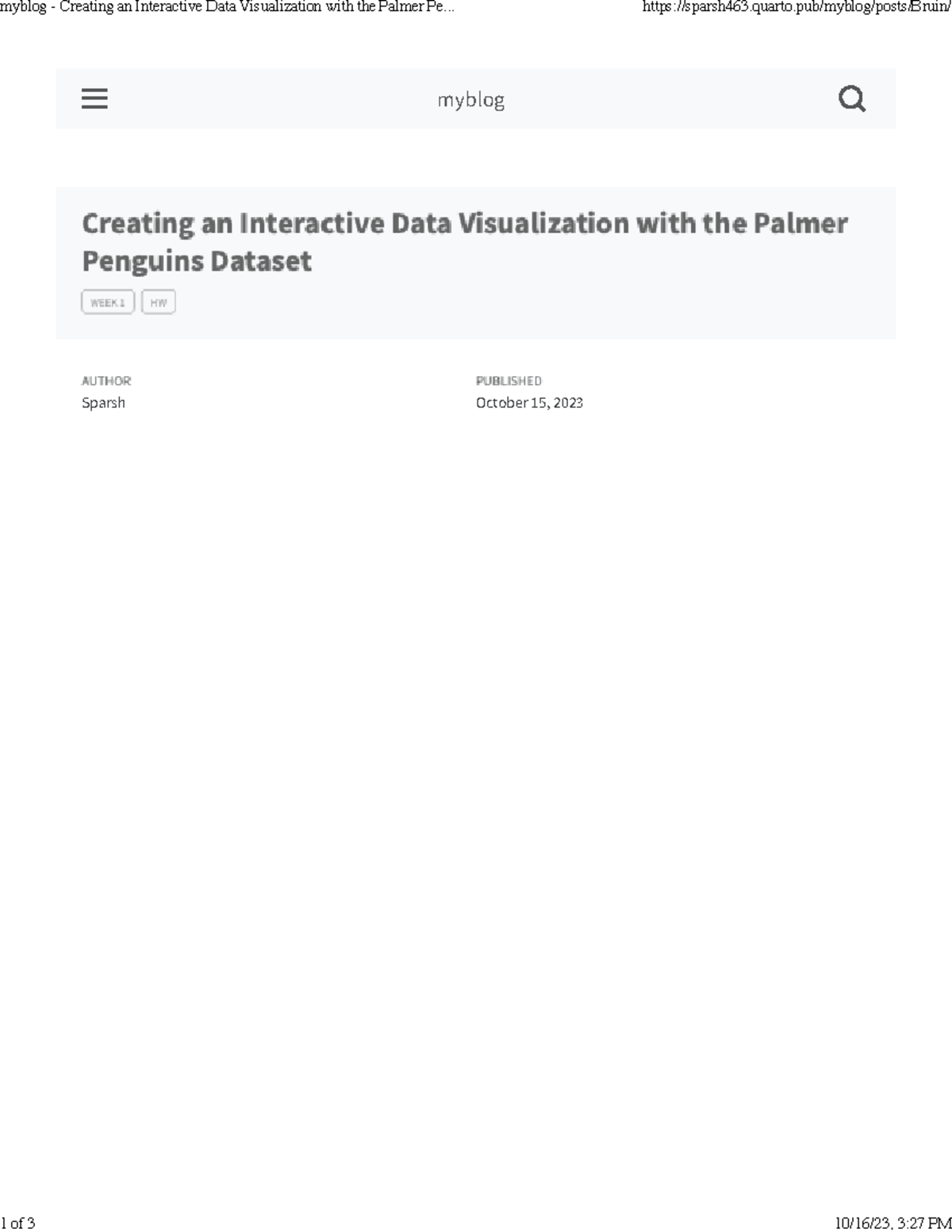 Myblog Creating An Interactive Data Visualization With The Palmer