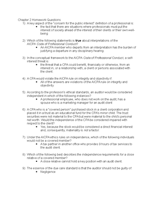 Ch 1-8 Homework and Quiz 1 Questions - Chapter 1 Homework Questions 1 ...