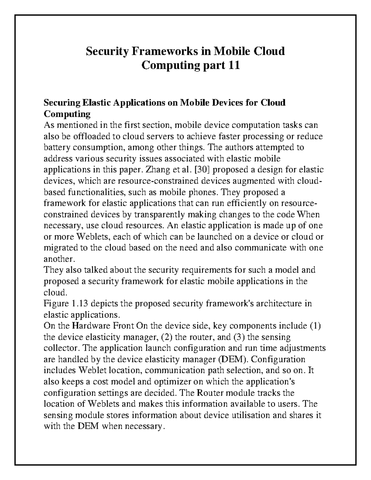 Security Frameworks in Mobile Cloud part 11 - Security Frameworks in Mobile Cloud Computing part ...