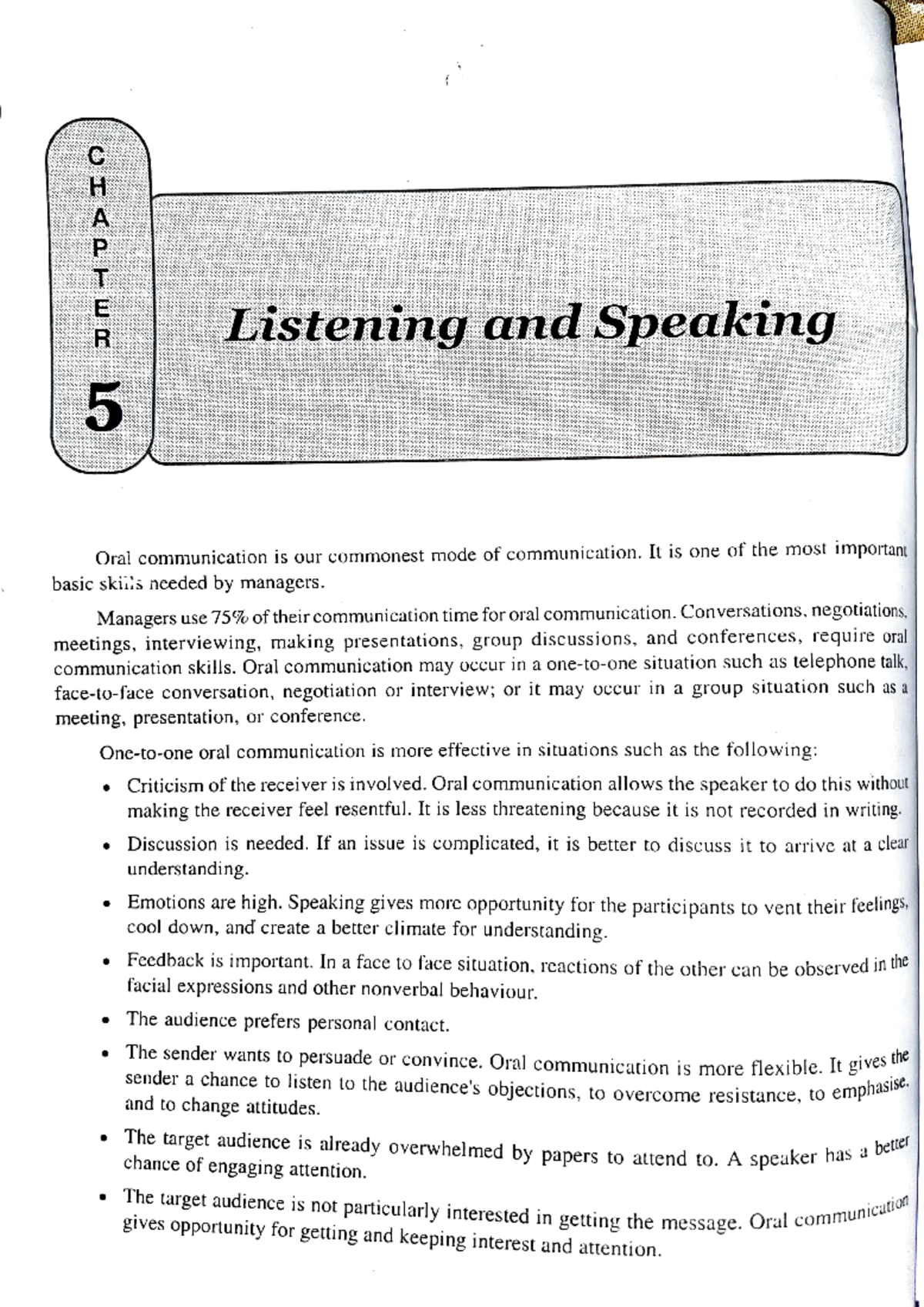 BCSS SEC UNIT 1 Listening AND Speaking Skills - E Listening and ...