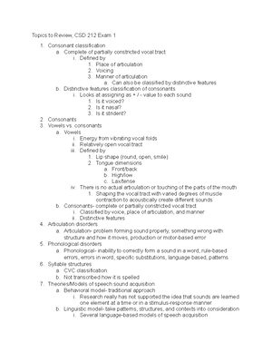 Chapter 5 Speech Sound Disorders - 2/17/ CSD 212 Chapter 5 ...