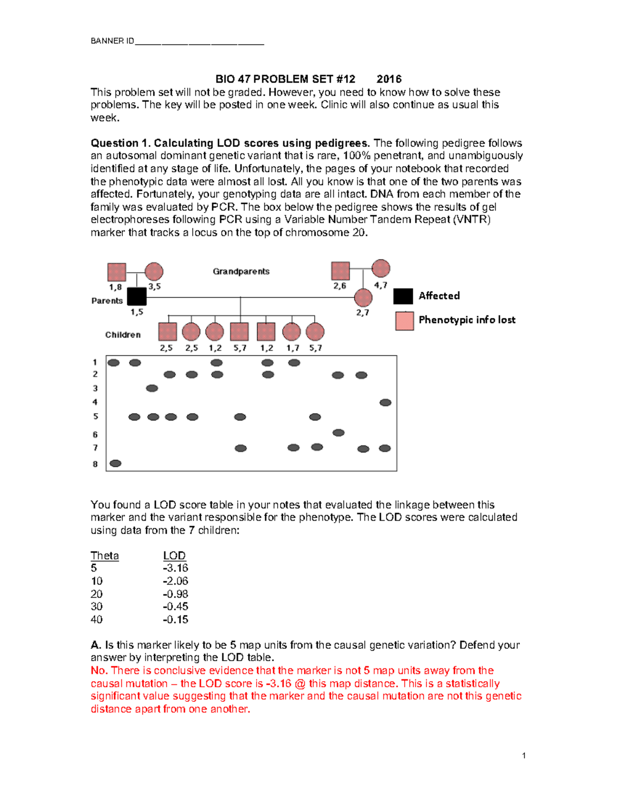 PS 12 2016 key - Answer key for Problem Set 12 - BIO 47 PROBLEM SET ...