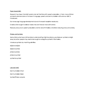 Introduction to AAC - AAC – Augmentative and Alternative Communication ...
