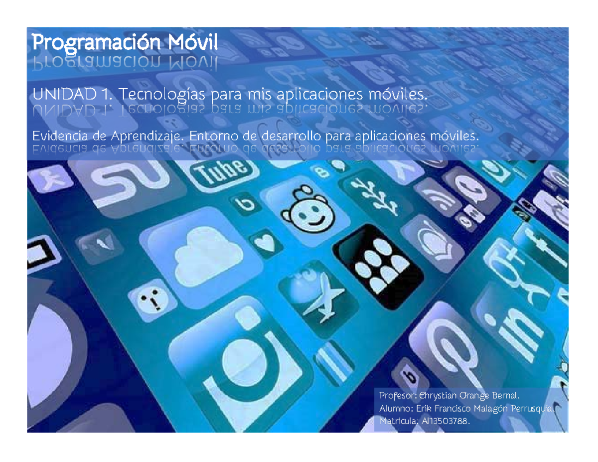 DPMO U1 EA ERMP - Programación Móvil ejercicio 2 - Programación Móvil UNIDAD 1. Tecnologías para ...