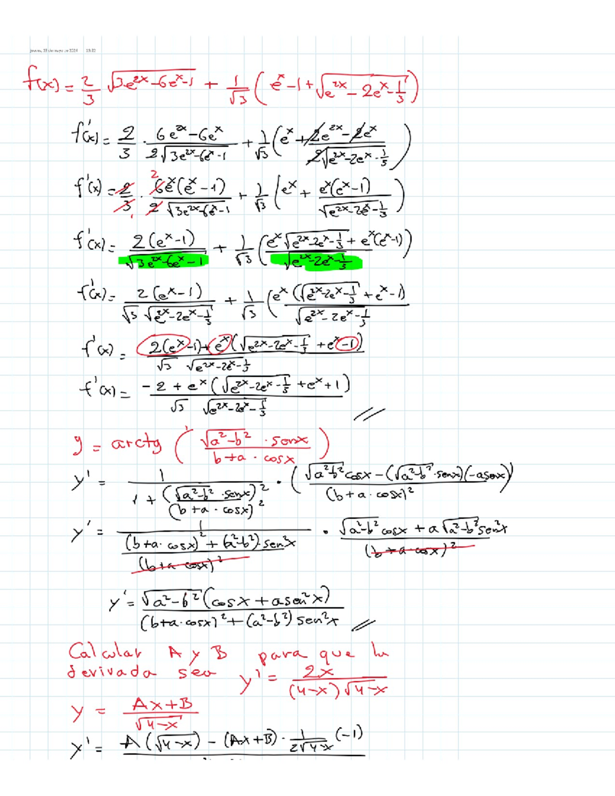 Calculo 23052024 - Ejercicios para practicar - Calculo Vectorial - Studocu