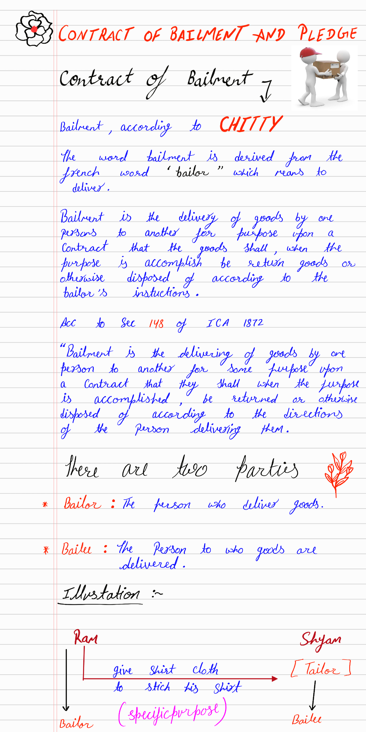 Bailment and Pledge ( law of contract) - CONTRACT OF BAILMENT AND ...