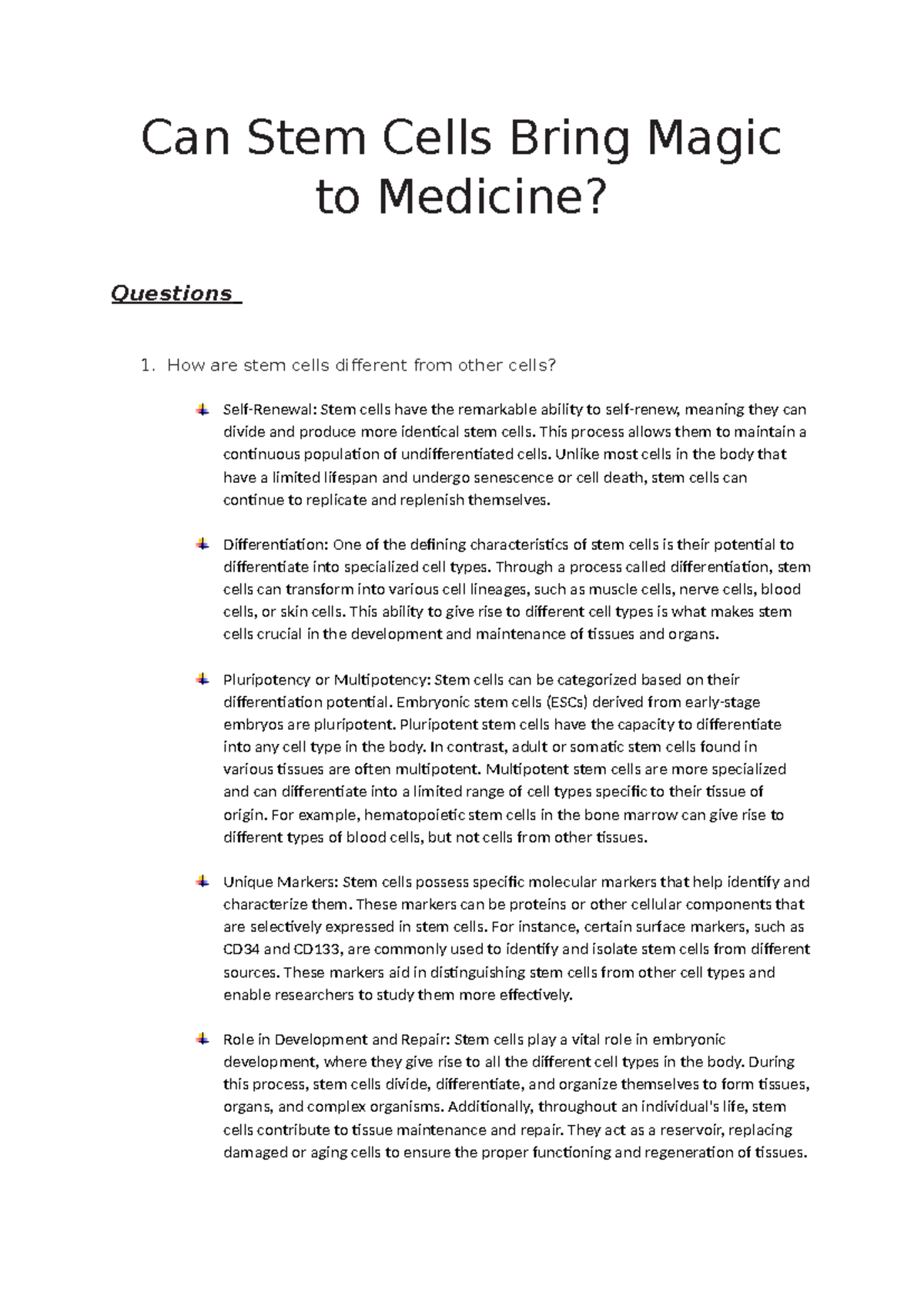 Can Stem Cells Bring Magic to Medicine - Can Stem Cells Bring Magic to ...