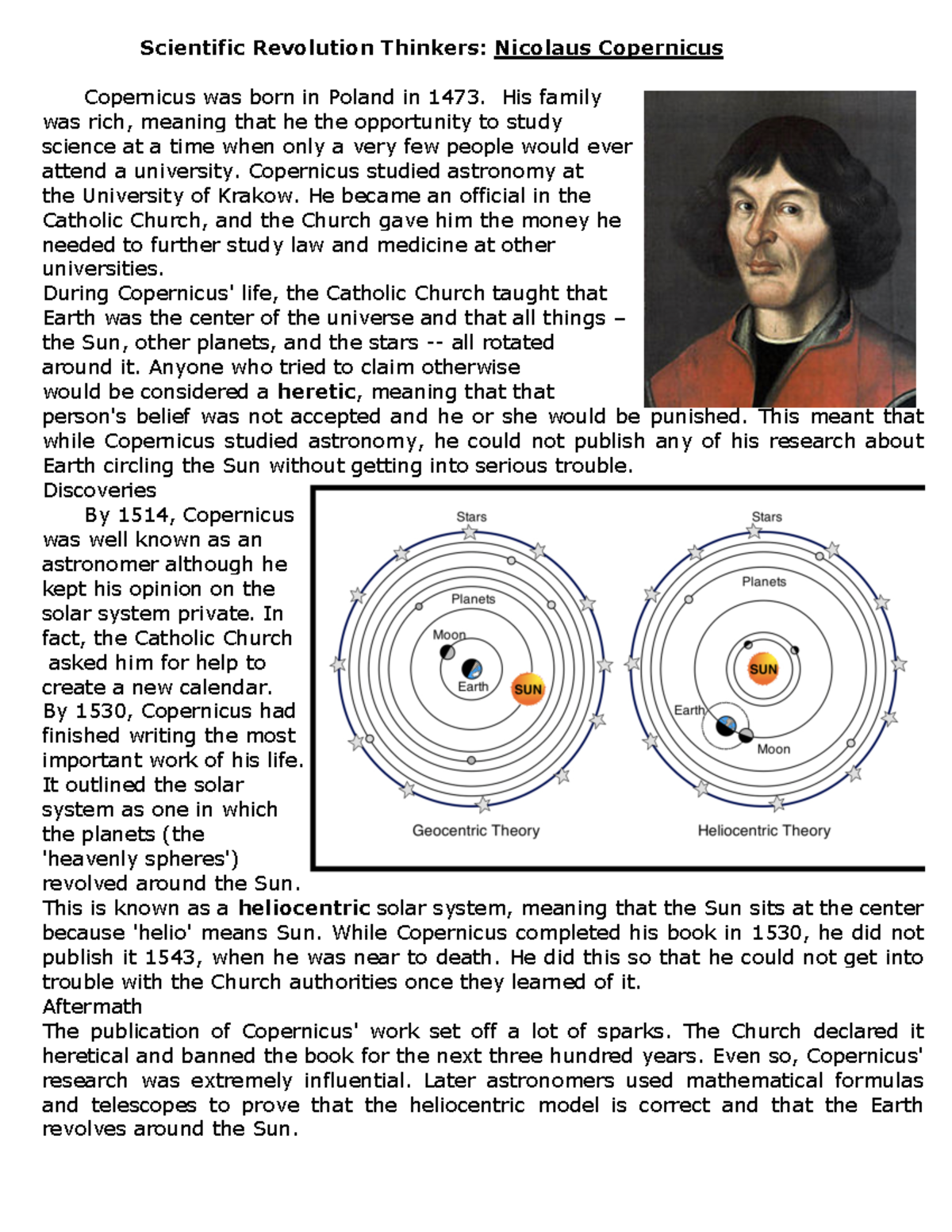 Scientific Revolution Copernicus