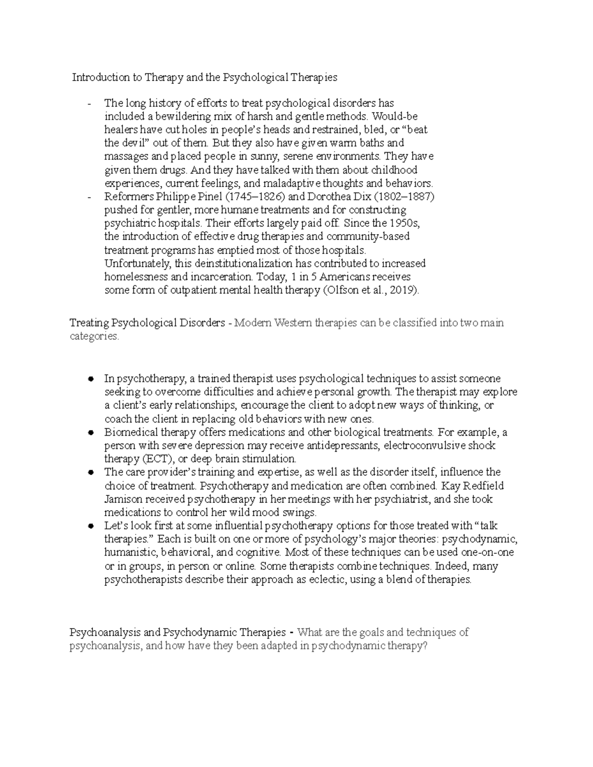 Chpater 16 notes 1 - Psychology with Dr. Ludwig - Introduction to ...