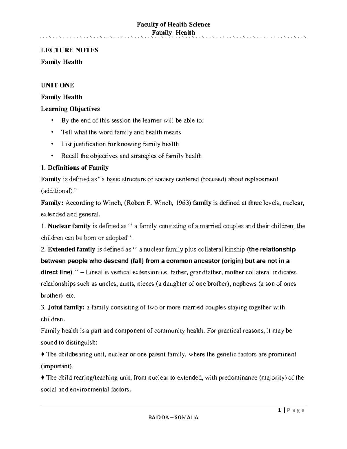 USS Family Health - This is my document - Family Health 1 | P a g e ...
