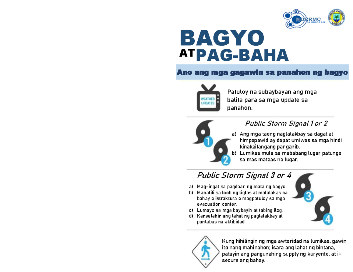 Flyers typ 1 - GOO - BAGYO AT PAG-BAHA Patuloy na subaybayan ang mga ...