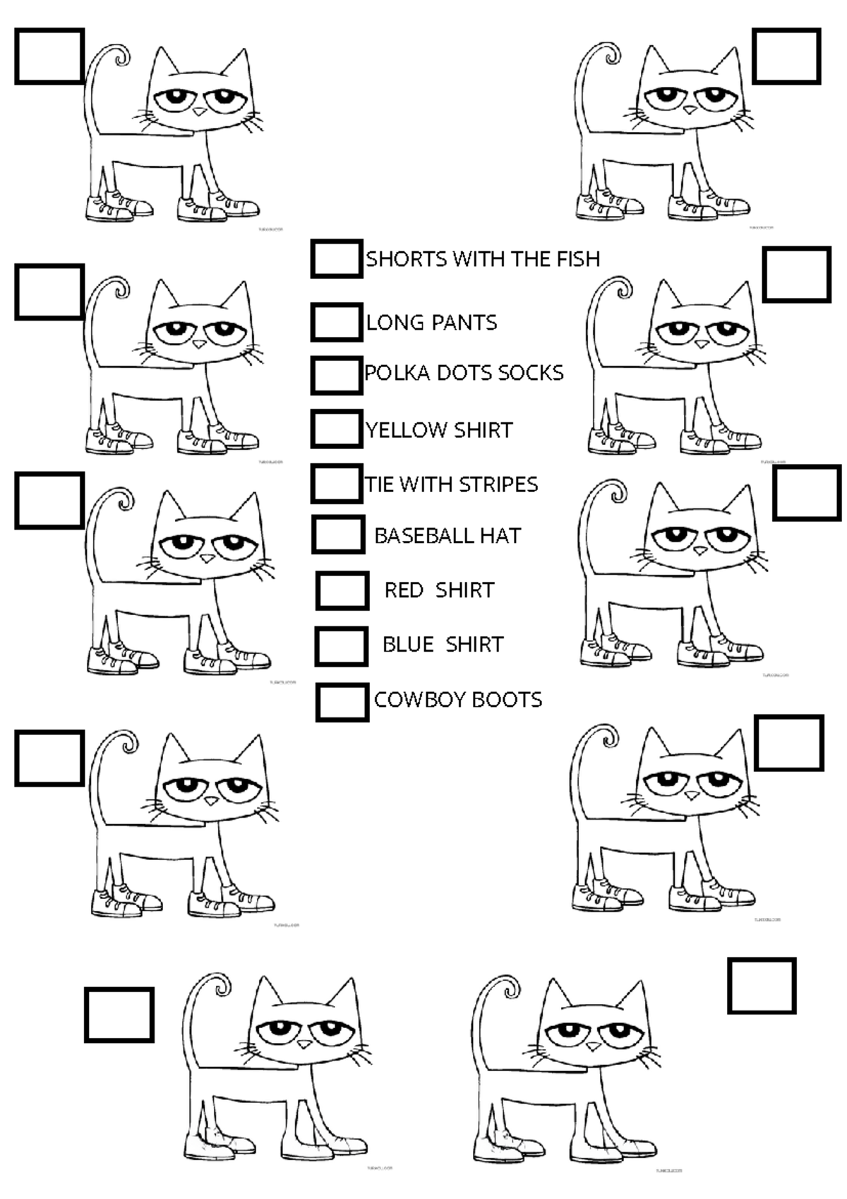 PETE THE CAT TOO COOL FOR School activity - Lengua Extranjera: Lengua ...