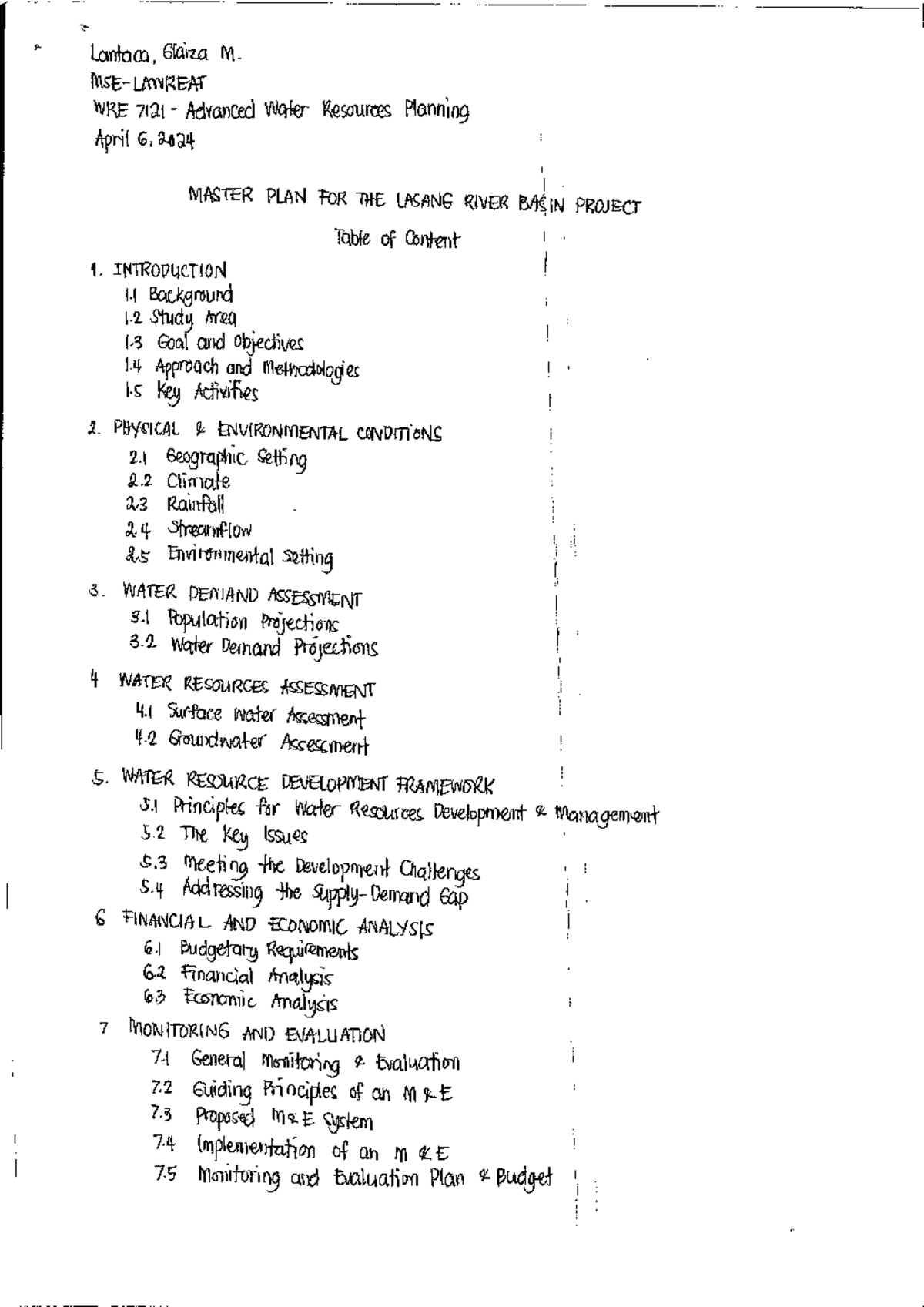 WRP Midterm Part 1 - Lantaca - Agricultural and Biosystems Engineering ...
