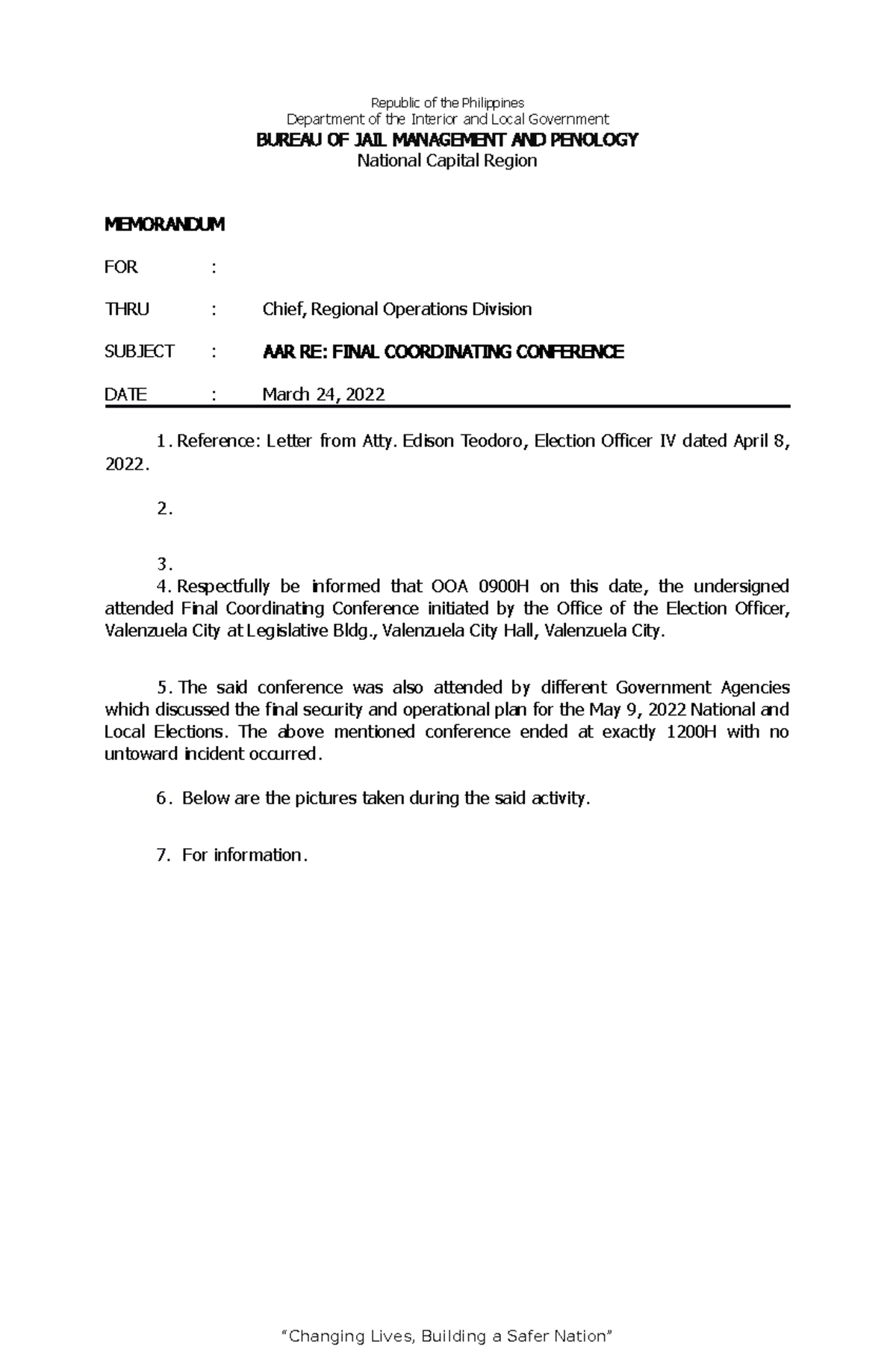 Comelec Coordinating Conference - Republic of the Philippines ...