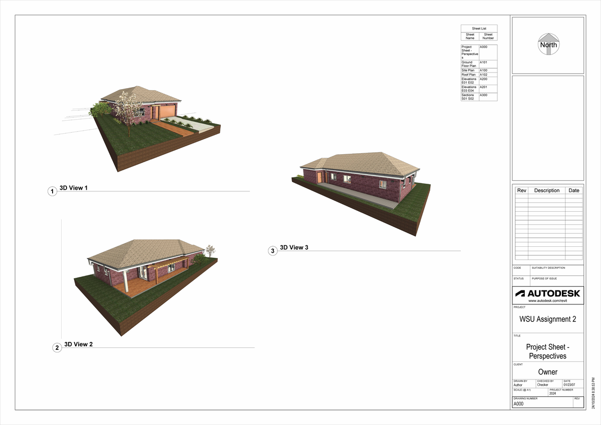 CAD Model drawings - 3D View 2 2 3D View 3 A 2 13 12 11 10 2 A WSU Ro ...