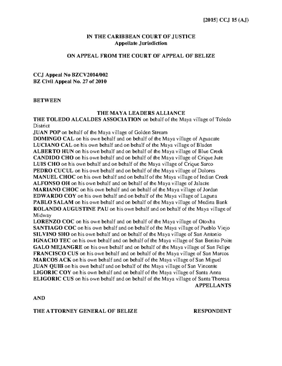 Bz - [2015] CCJ 15 (AJ) IN THE CARIBBEAN COURT OF JUSTICE Appellate ...