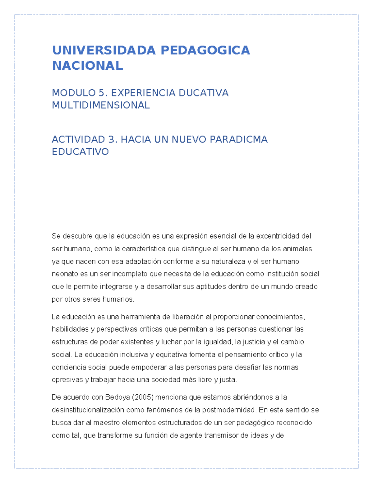 MBHG educacion NN - educación leip - UNIVERSIDADA PEDAGOGICA NACIONAL ...