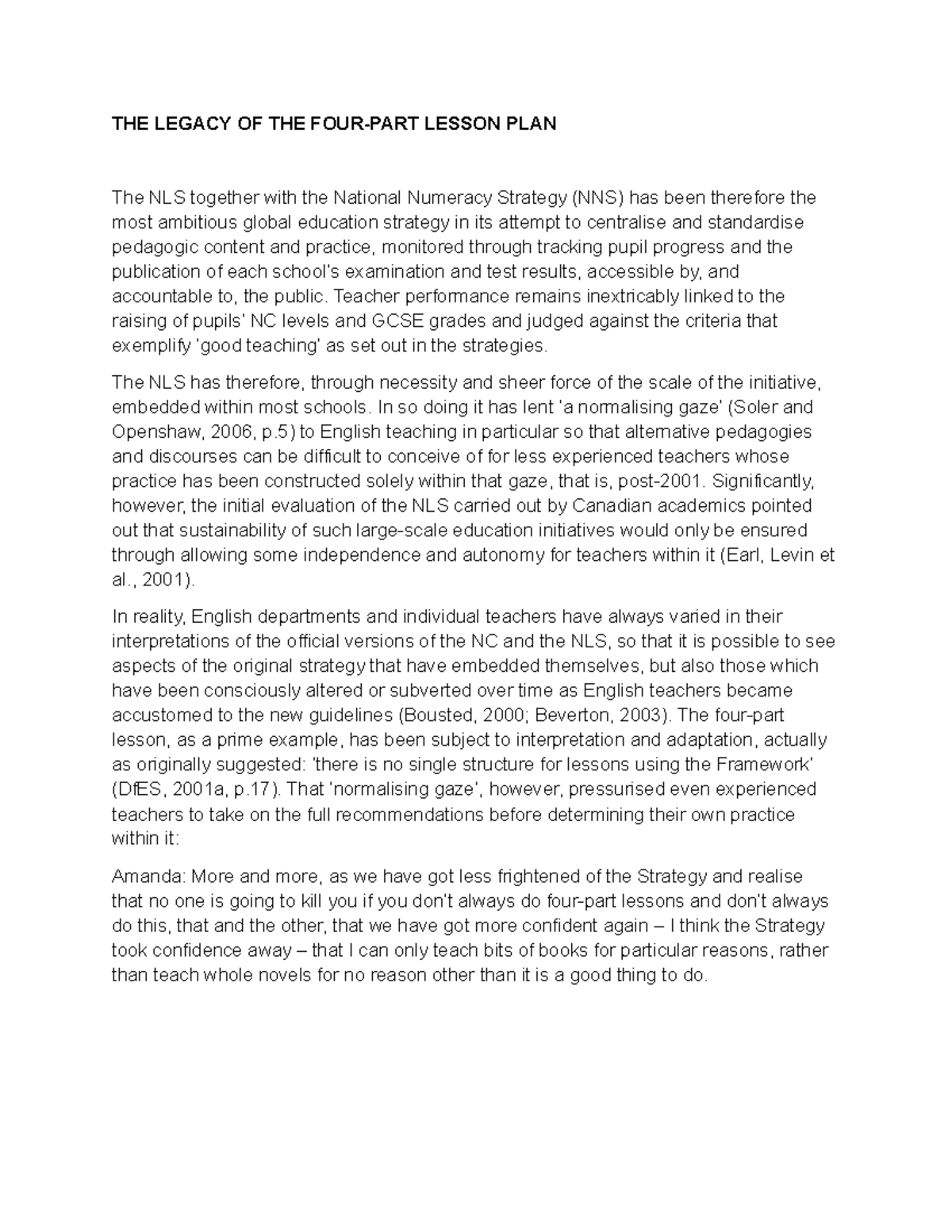 THE Legacy OF THE FOUR - English teaching in particular so that ...