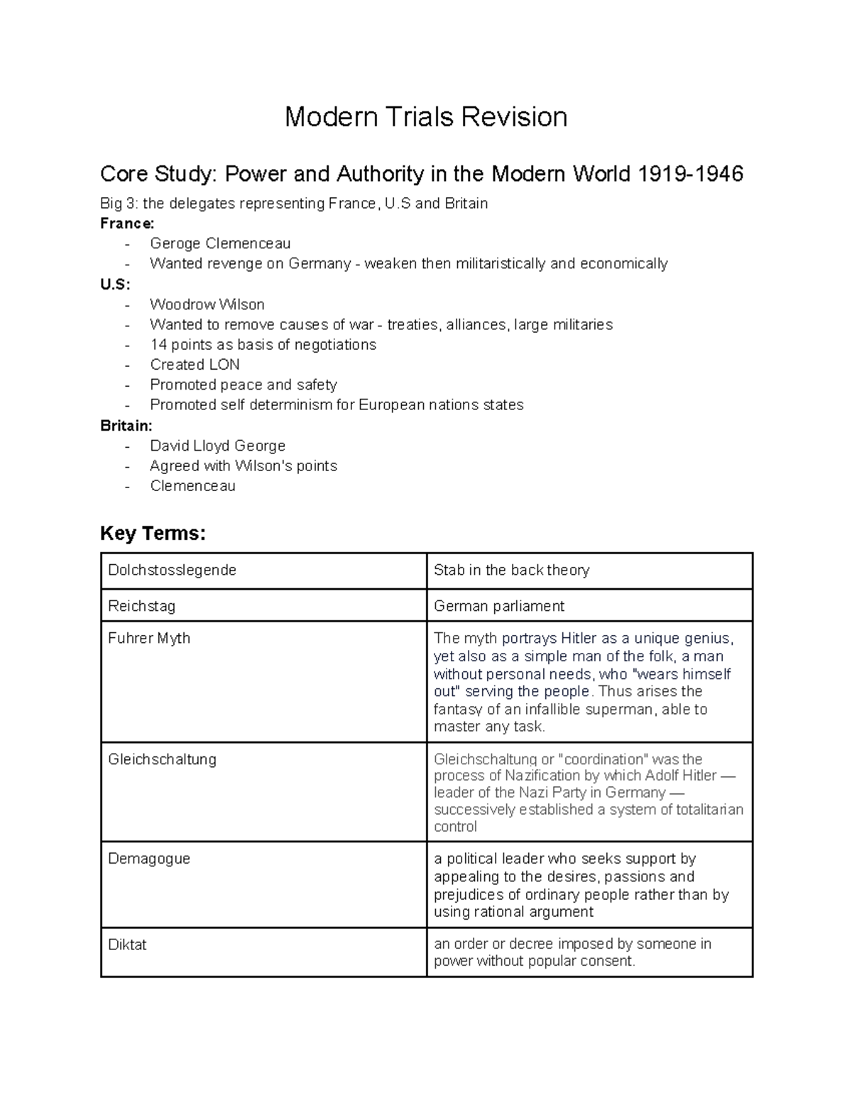 Modern Trials Revision - Modern Trials Revision Core Study: Power and ...