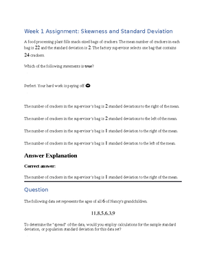 [Solved] An instructor asks students to rate their anxiety level on a ...