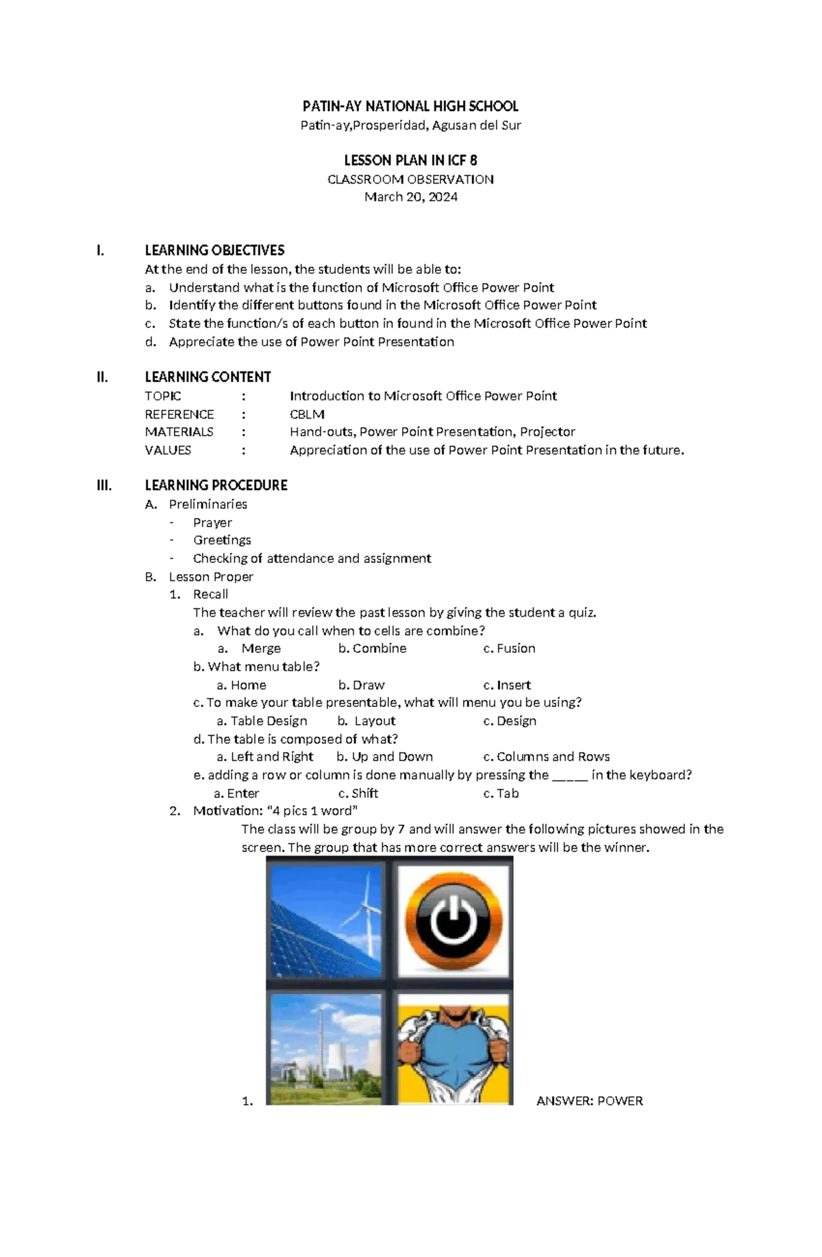 325123693-Lesson-Plan-in-TLE-Intro-to-MS-Powerpoint - PATIN-AY NATIONAL ...