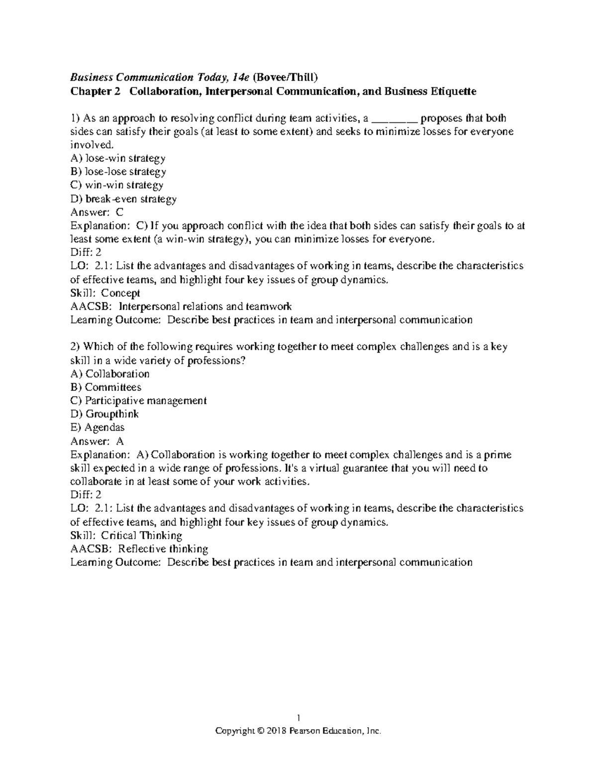 0134551680 CH02 PDF TB - 1 Business Communication Today, 14e (Bovee ...
