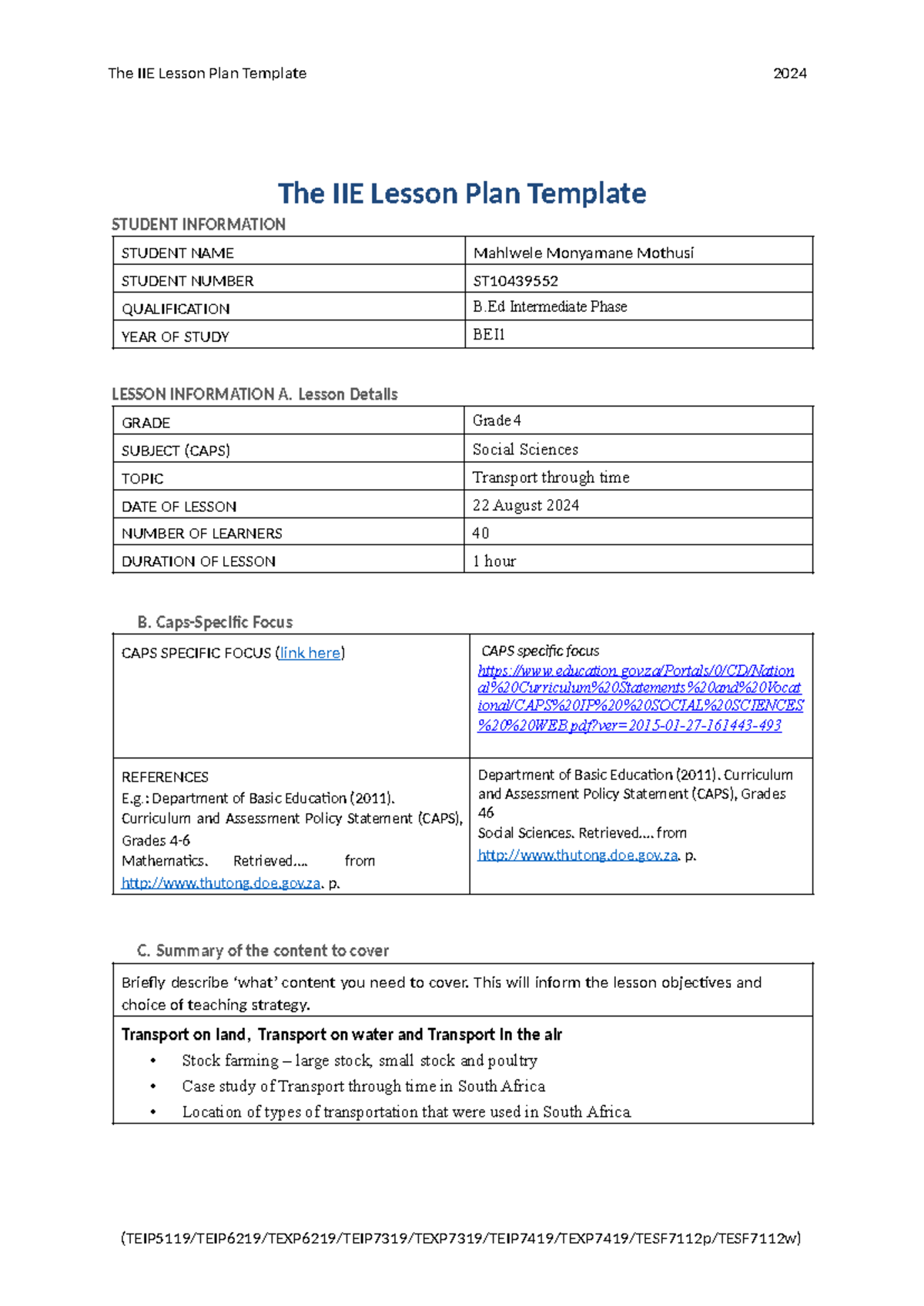 Document - Additional information to help you while preparing for your ...