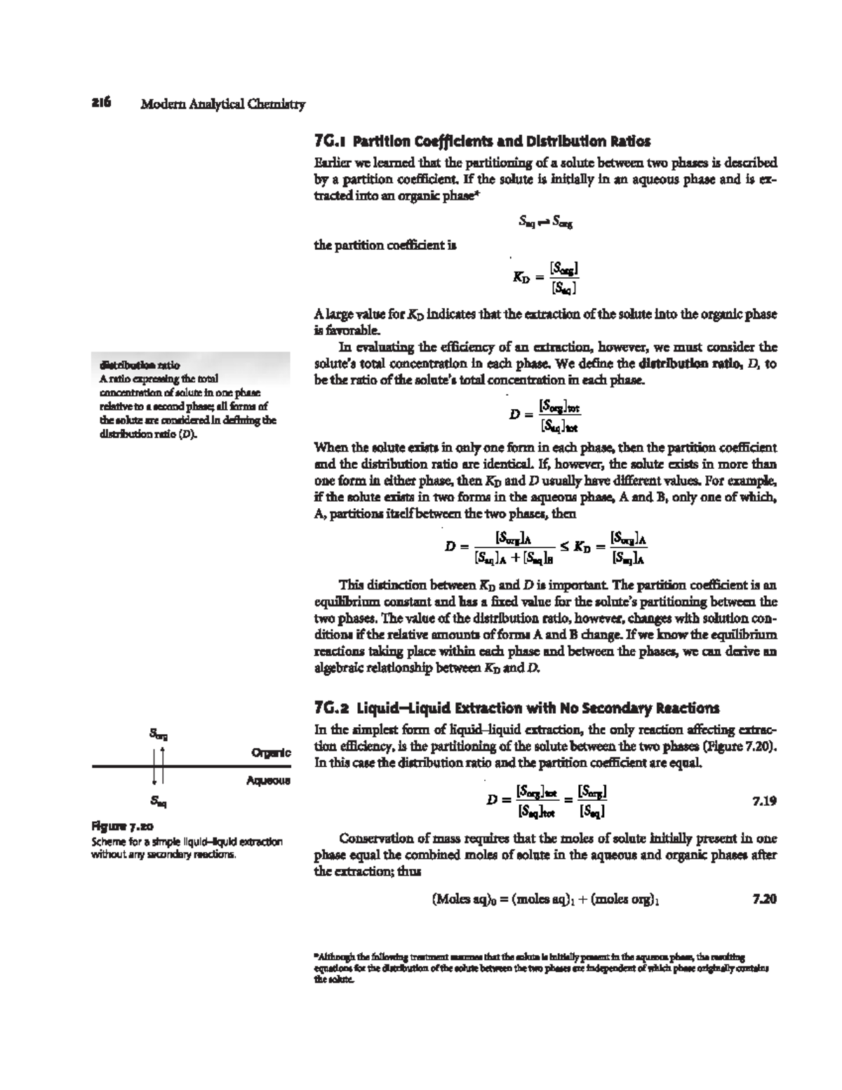Partition Coefficients and Distribution Ratios - Analytical Chemistry ...