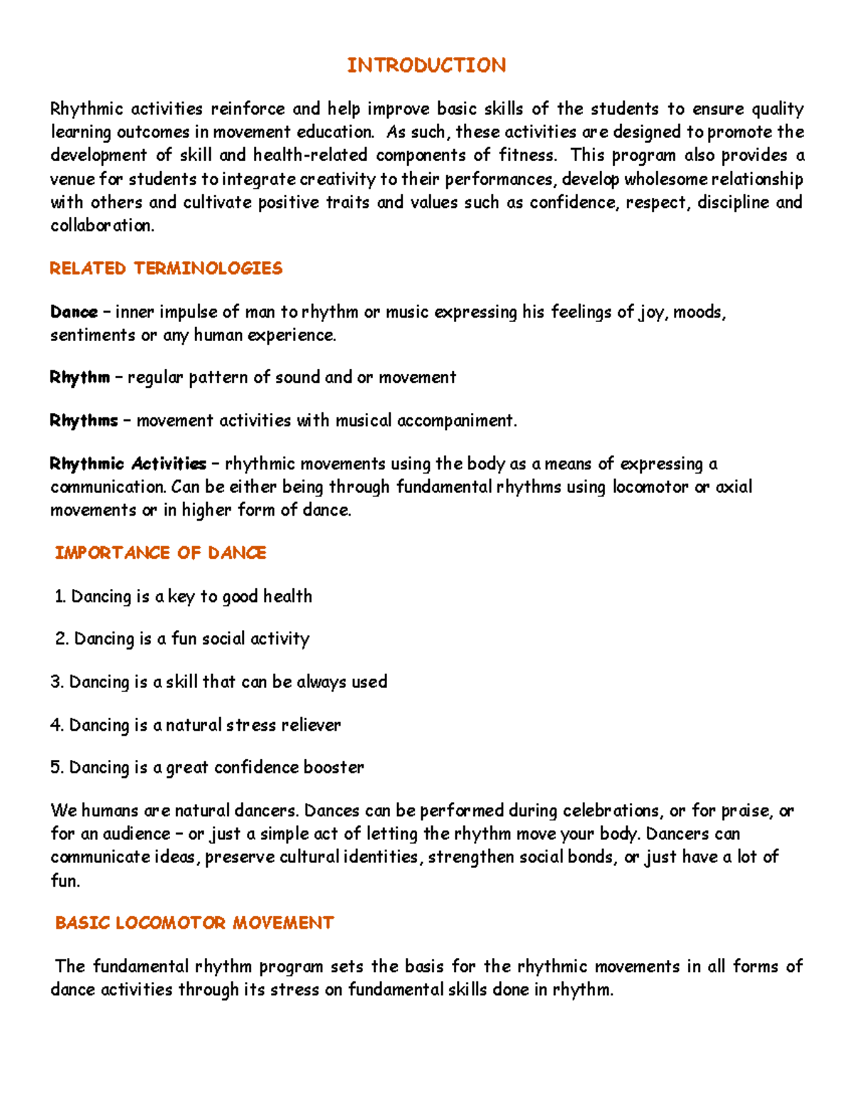RA No.8439 Implementing Rules AND Regulations - INTRODUCTION Rhythmic ...