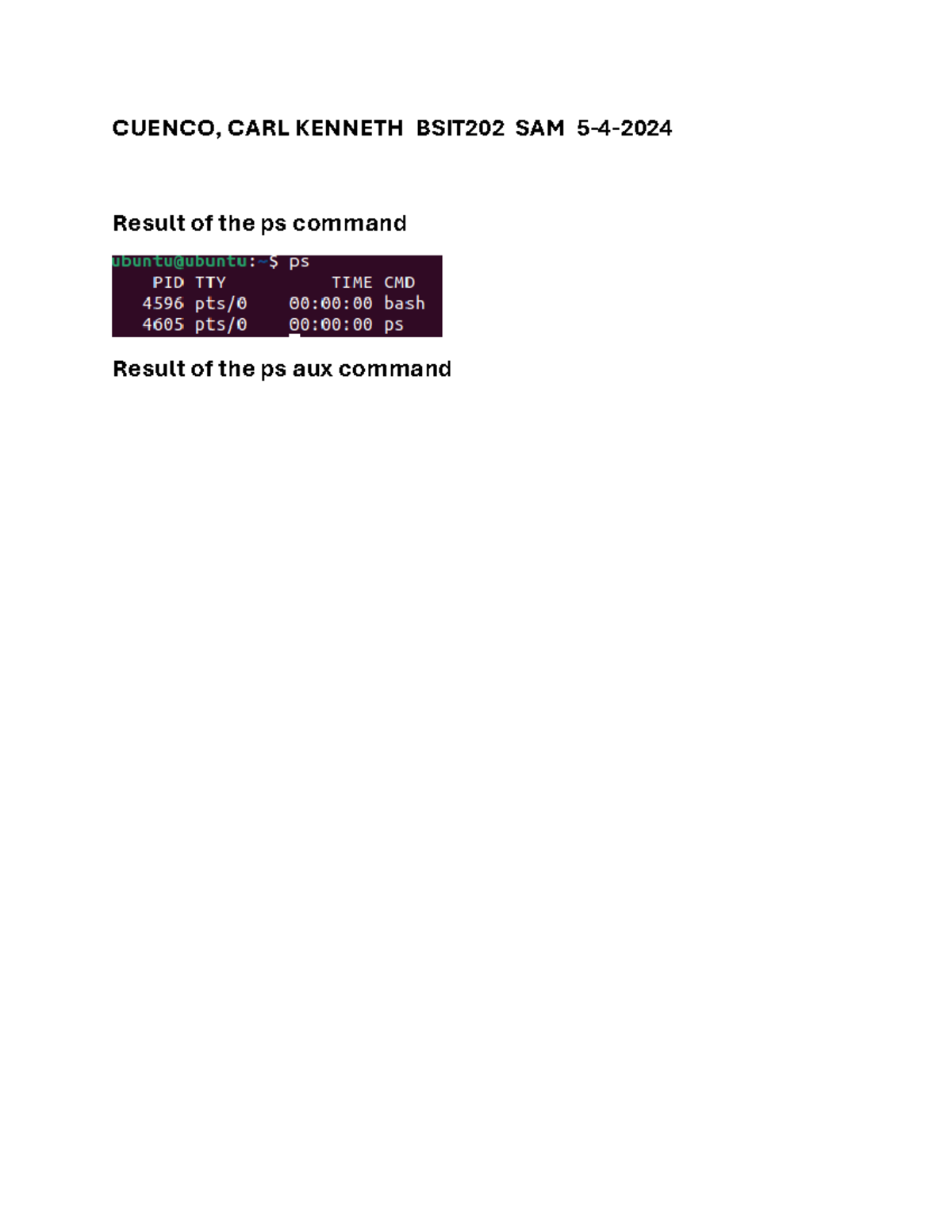 SAM - sample - Advance Database Systems - CUENCO, CARL KENNETH BSIT202 ...