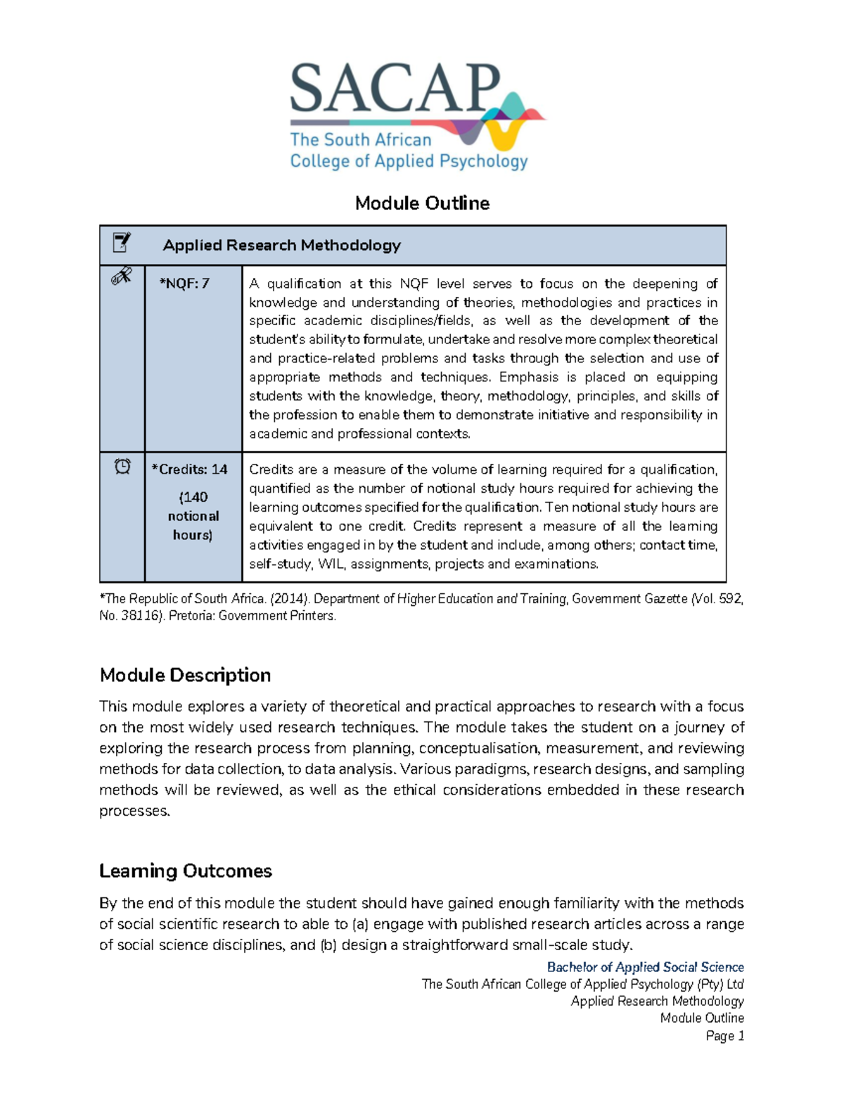 BApp Soc Sci - Applied Research Methodology MO (10W) DEC 2020 ...