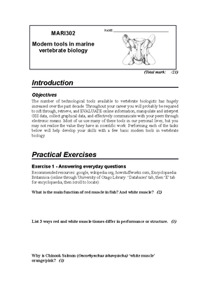 Isa de Vries Lab 1 2022 - MARI 302: Practical 1 Biochronology and fish ...