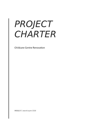 Project Charter MGB237 - Project Charter: Local Neighbourhood Centre ...