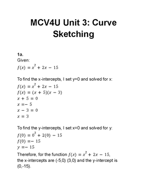Mcv4u ch 1 nelson solutions - Review of Prerequisite Skills, pp. 2– a ...