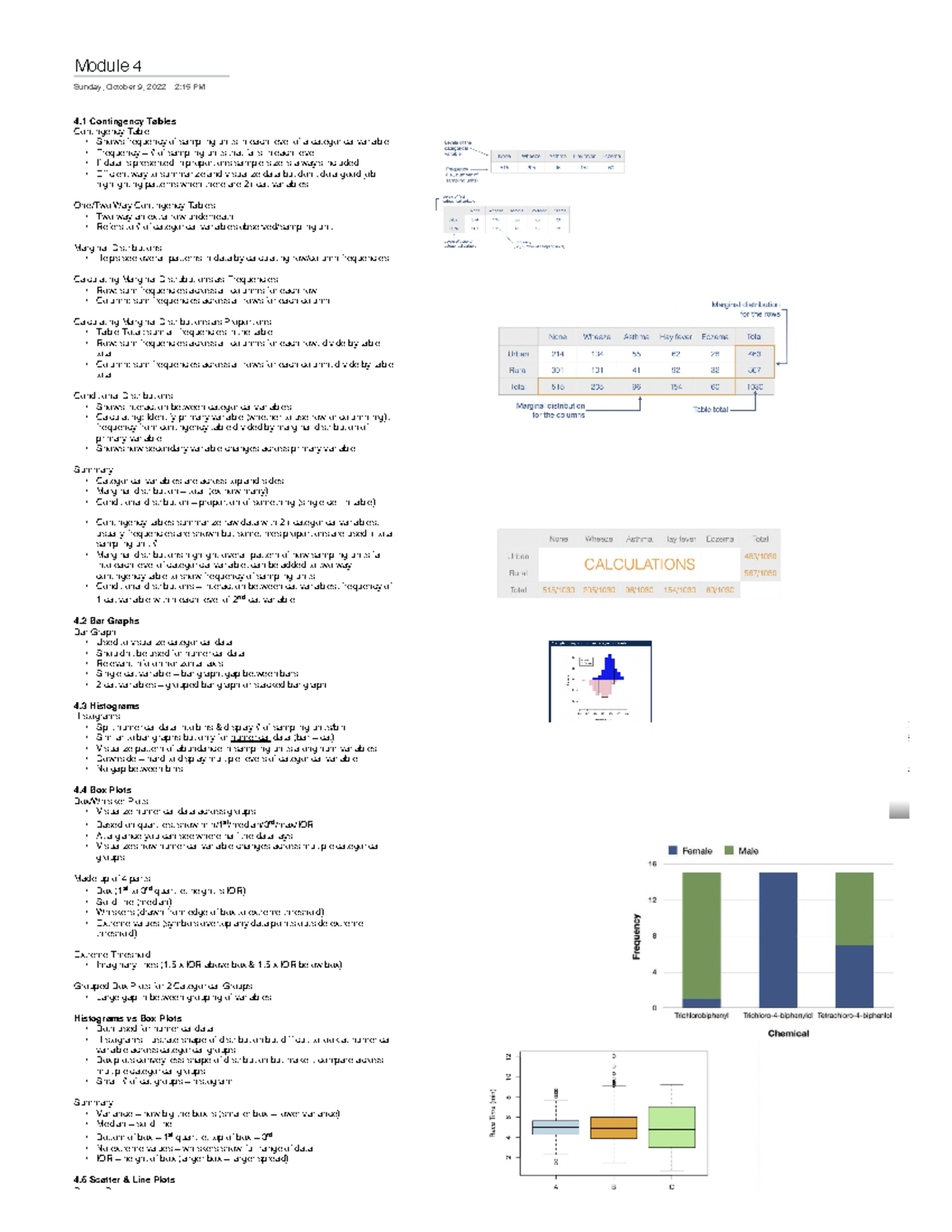 Module 4 - Module 4 Sunday, October 9, 2022 2:15 PM 4 Contingency Tables Contingency Table ...