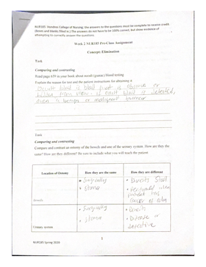 160 Week 7 and 8 homework - nur 160 - Studocu