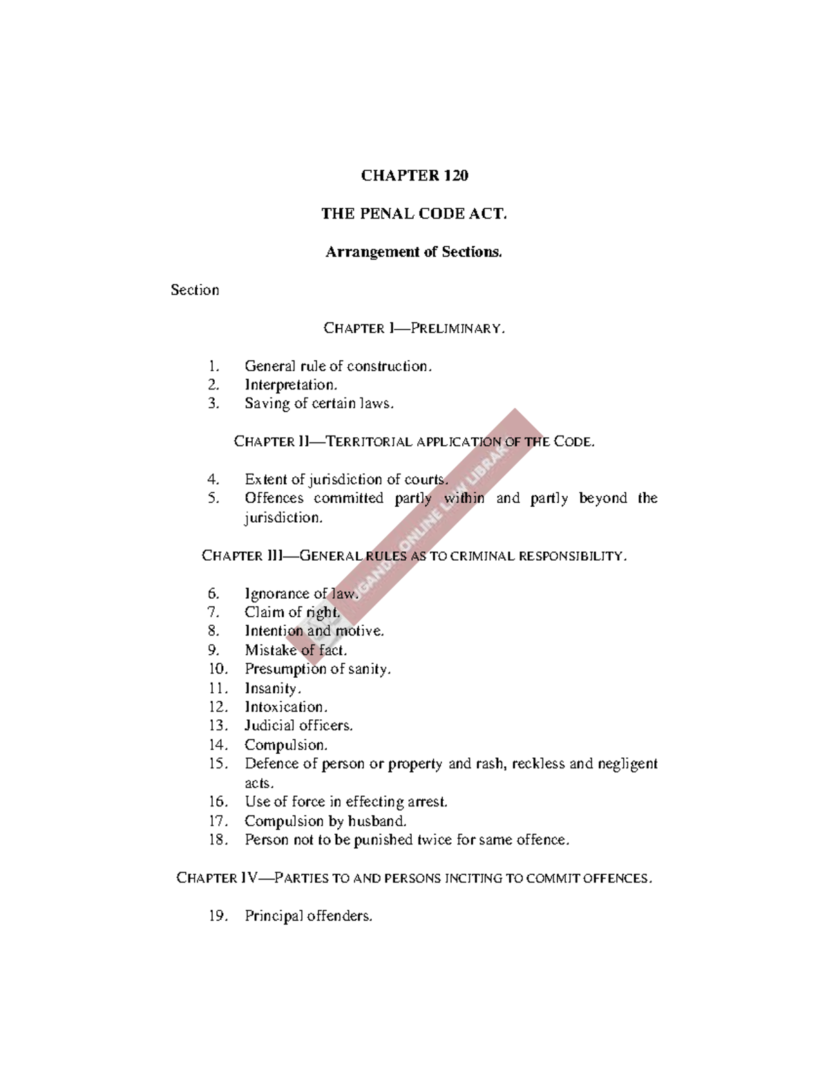 Penal Code Act - It's really good - CHAPTER 120 THE PENAL CODE ACT ...