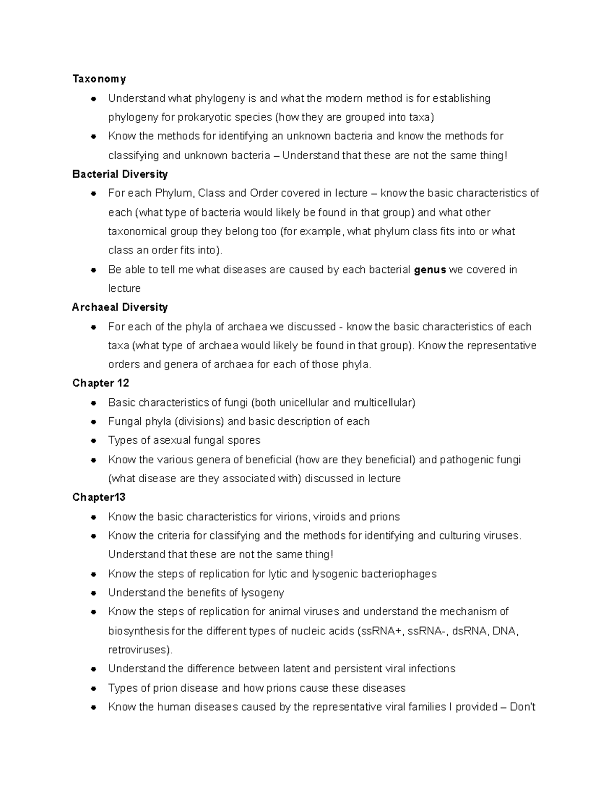 Microbiology Study Guide Test 4 - Taxonomy Understand what phylogeny is ...