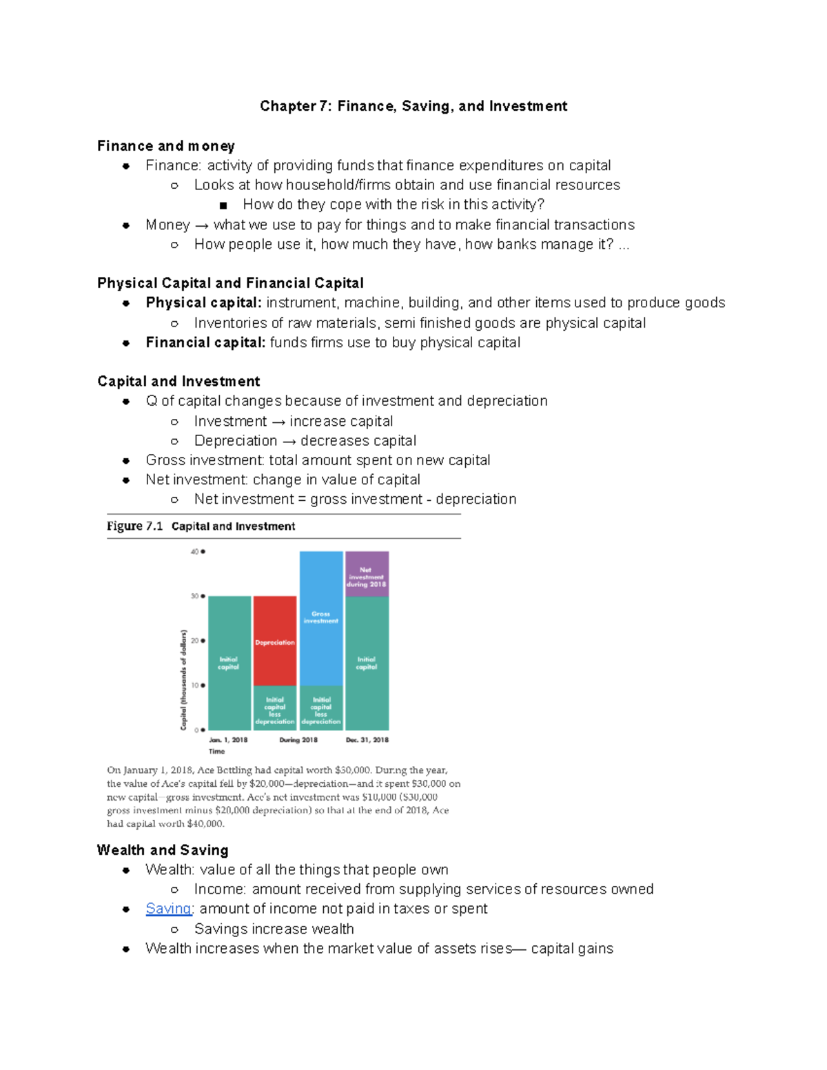Chapter 7 Finance, Saving, and Investment - Chapter 7: Finance, Saving ...