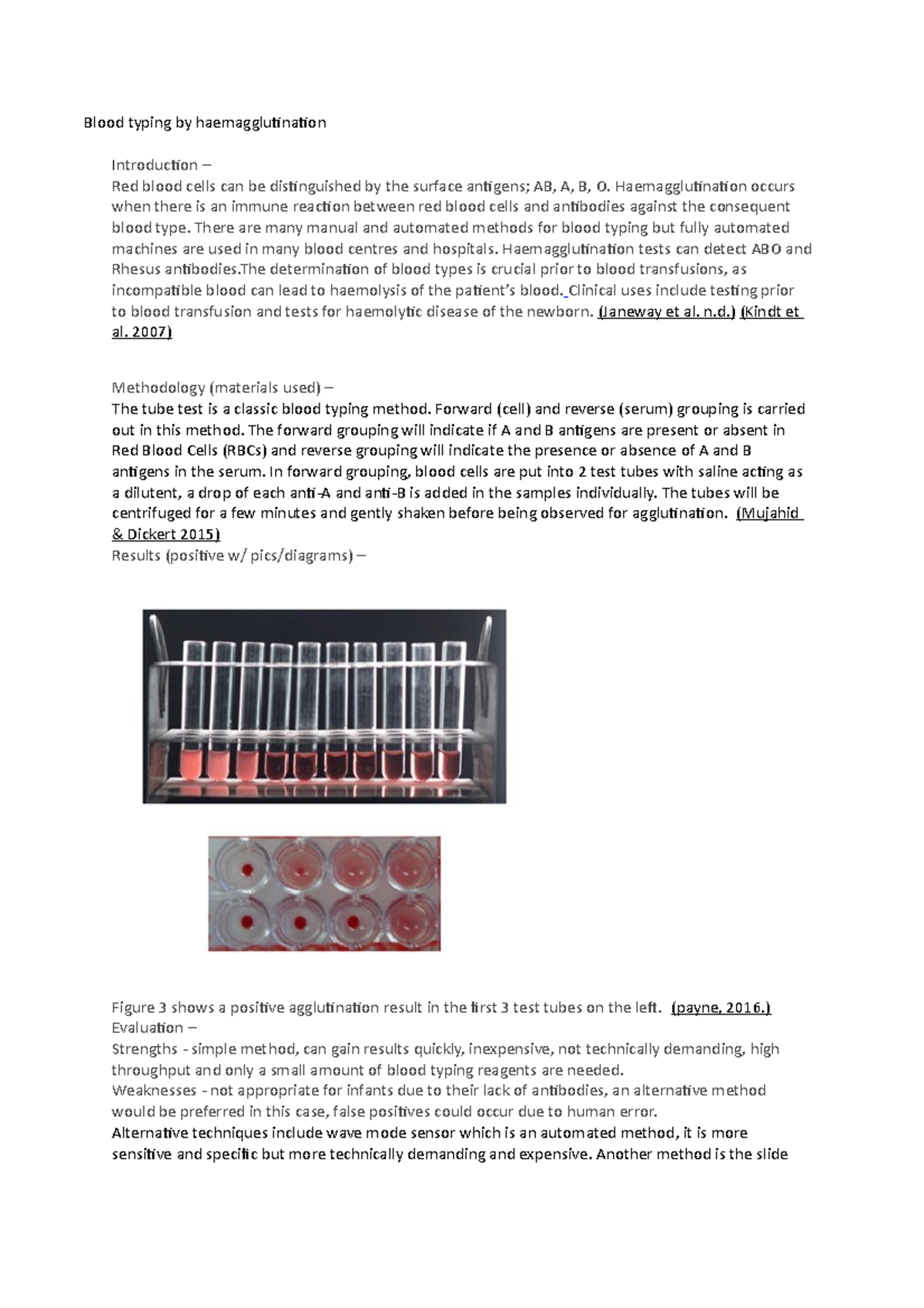 3) Blood typing by haemagglutination - Blood typing by ...