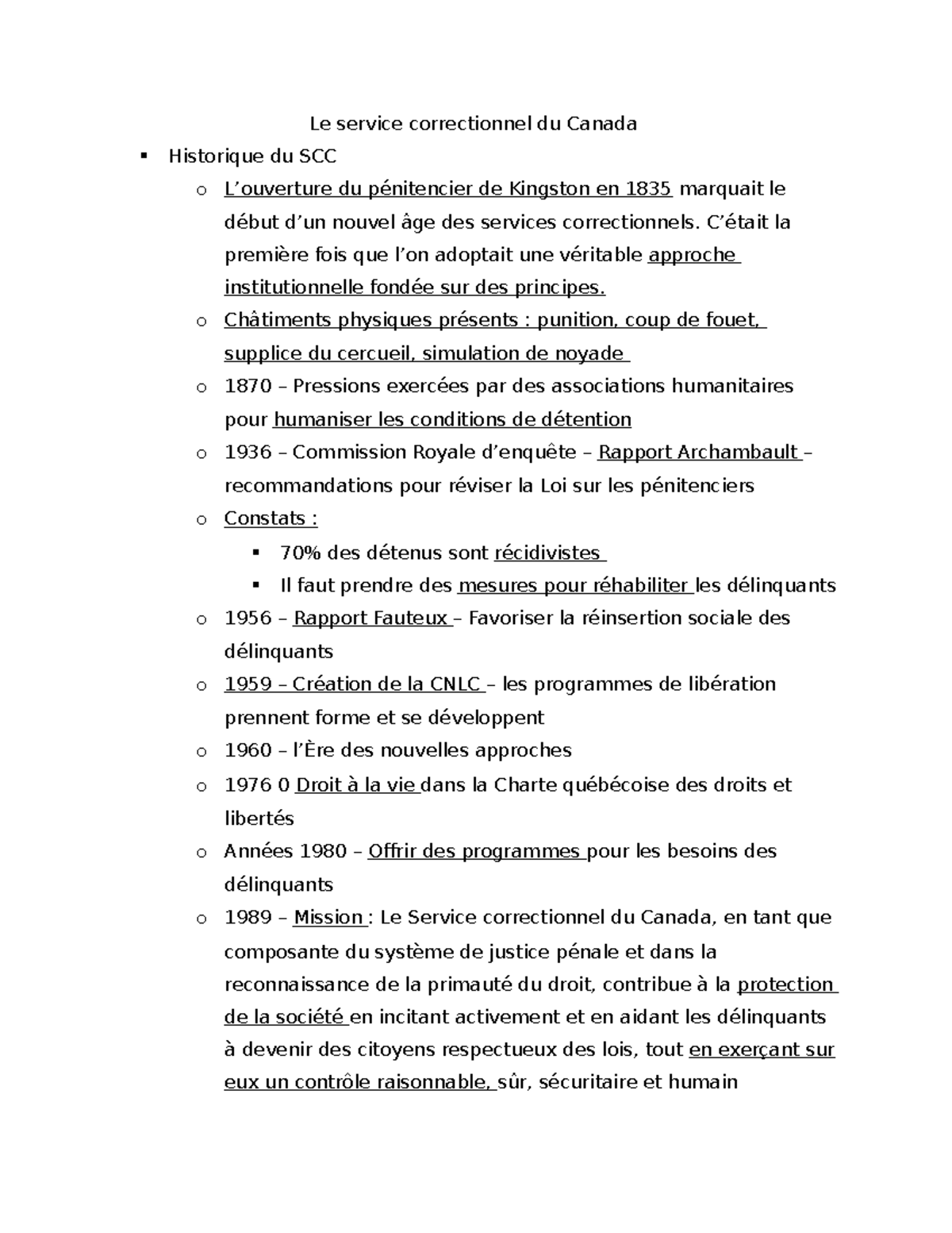 Le service correctionnel du Canada - C’était la première fois que l’on ...