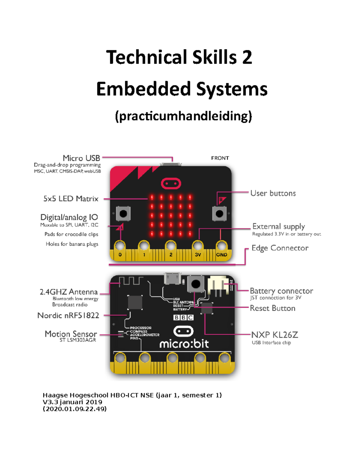 Practicumhandleiding Embedded Systems HBO-ICT-TS2-1920 v3 - Technical ...