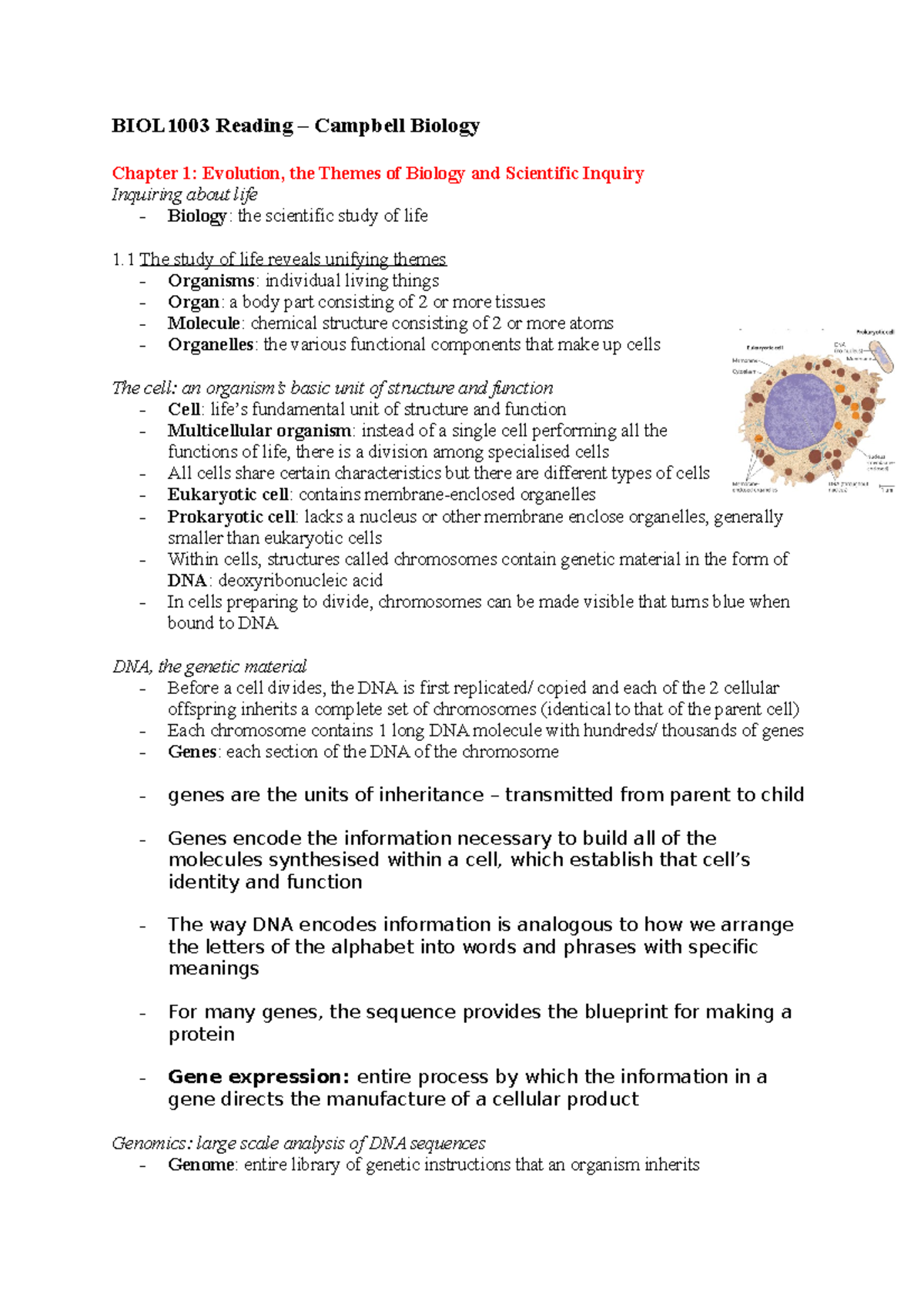BIOL1003 Textbook Reading - BIOL1003 Reading – Campbell Biology Chapter ...