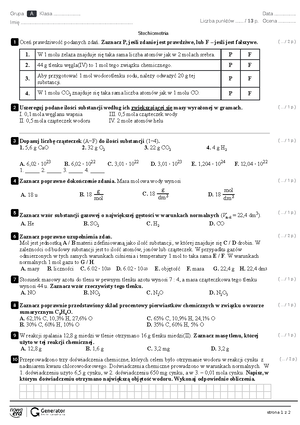 [Test 2] Właściwości materii [B] - 2323 imię i nazwisko klasa data ...