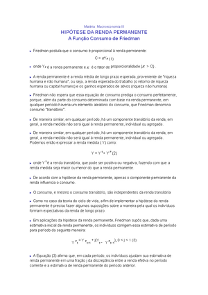 Determinantes da renda modelo keynesiano simplificado - Filho Teoria de ...