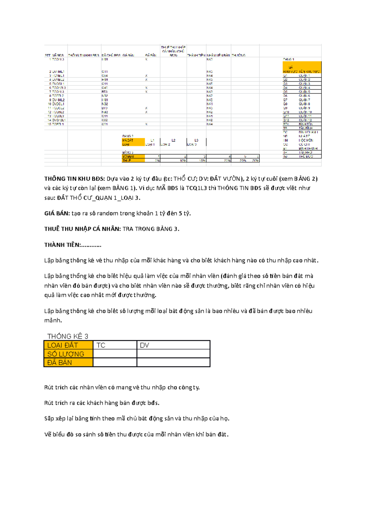 Bai 1 - new - THÔNG TIN KHU BĐS: D a vào 2 ký tự ự đầầu (tc: TH Ổ C Ư ...