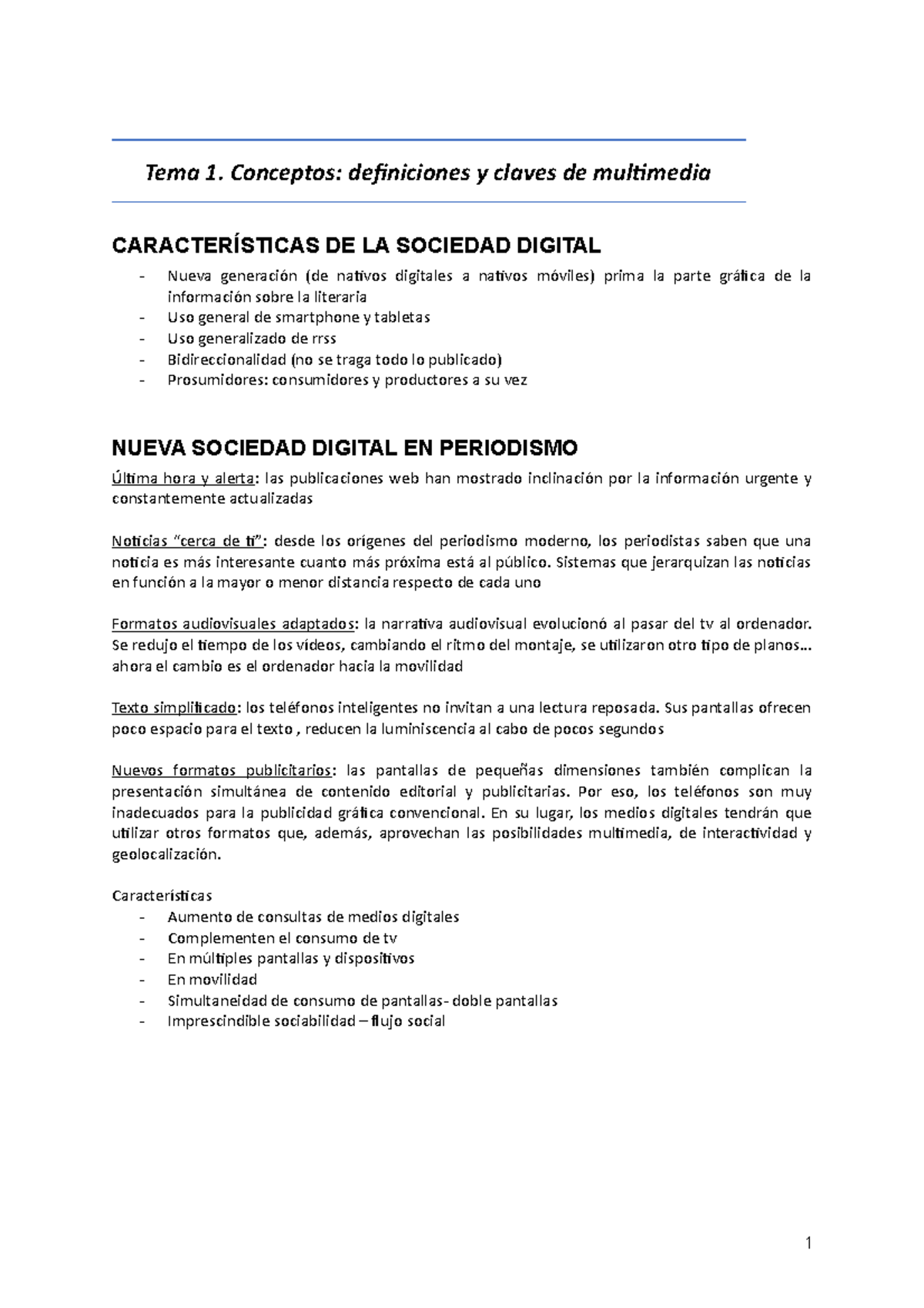 Tema 1. Conceptos definiciones y claves de multimedia - Tema 1 ...