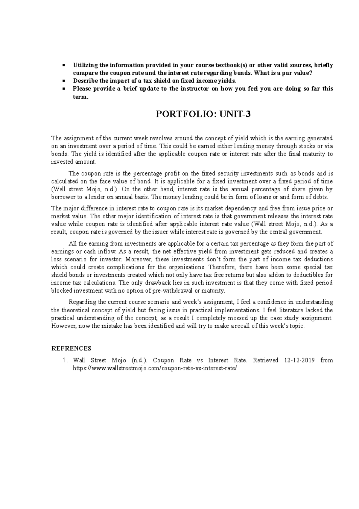 Unit 4 - Assignment - Utilizing the information provided in your course ...