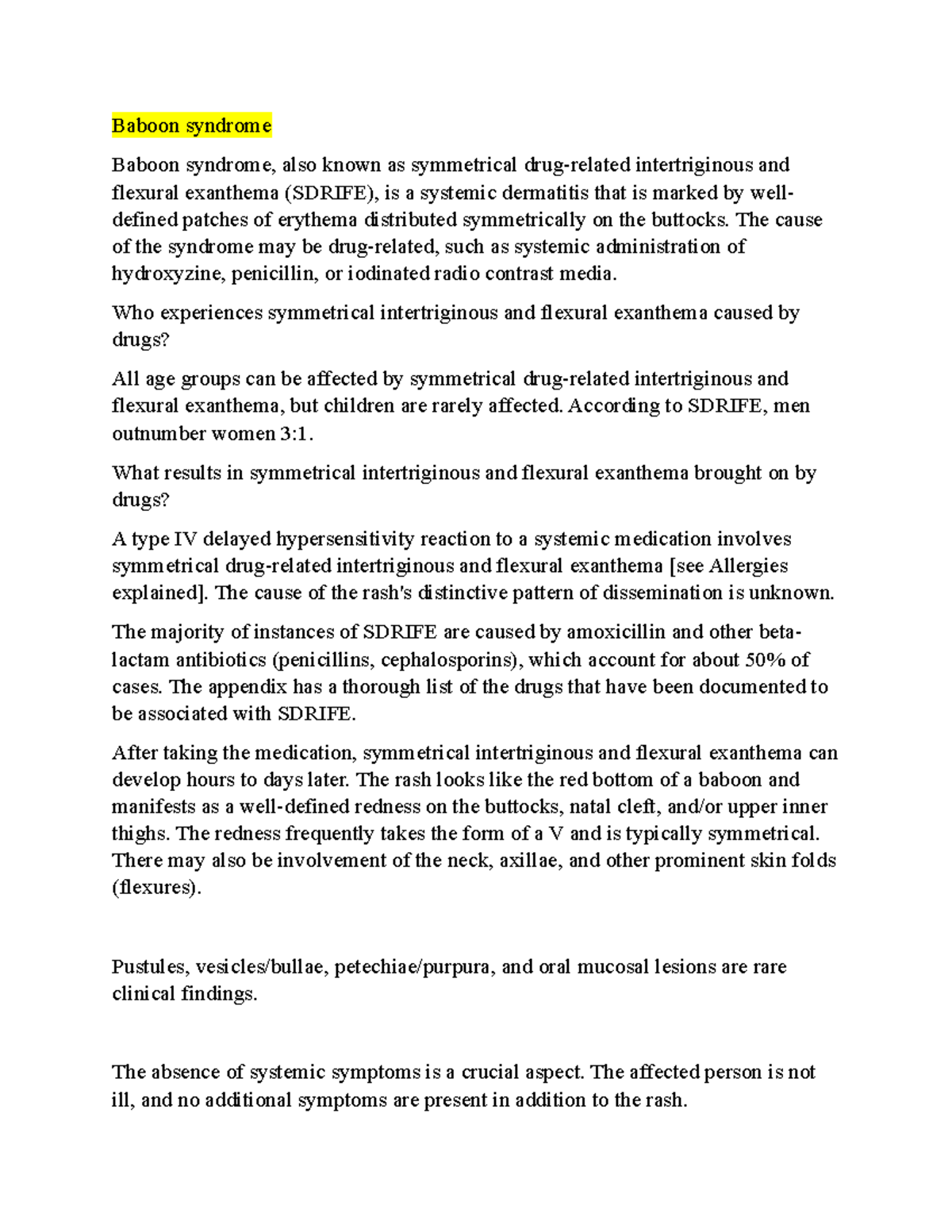 Baboon syndrome - Baboon syndrome Baboon syndrome, also known as ...